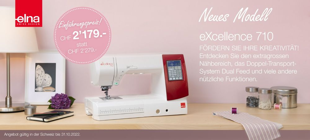Elna eXcellence 710 (Gebraucht) in Buchen für CHF 1799 – nur Abholung ...
