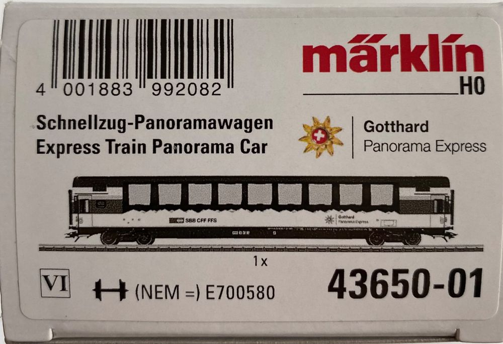 Märklin 43650-01 - Schnellzug-Panoramawagen, Gotthard (Gebraucht) in Baden für CHF 51 – mit ...