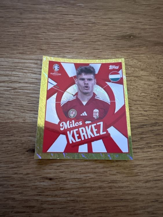 UEFA Euro 2024 Germany topps HUN PTW Sticker Kerkez (Gold) (Neu (gemäss ...