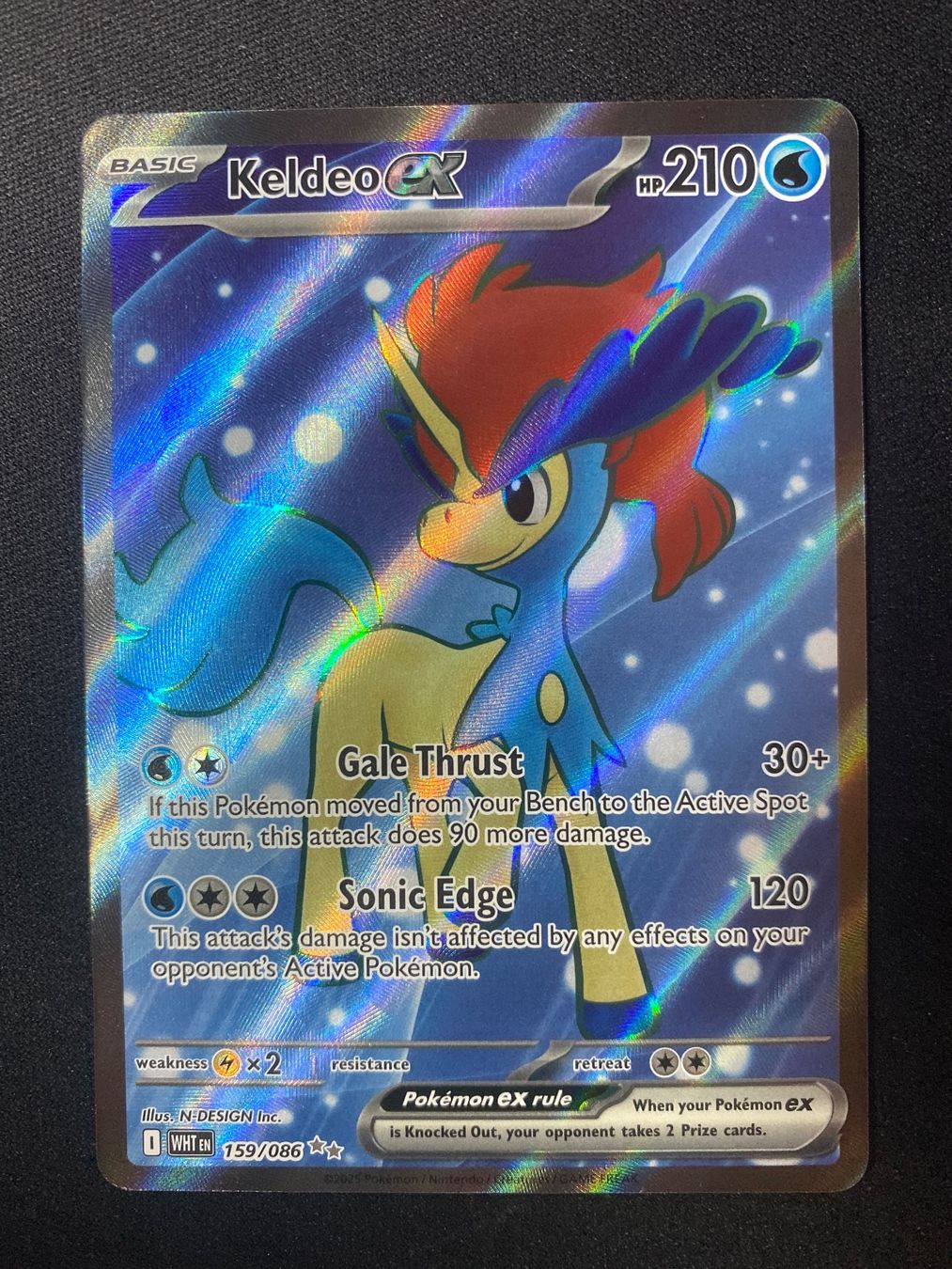 Keldeo ex 159 - Ultra Rare - White Flare - EN (Neu (gemäss Beschreibung ...