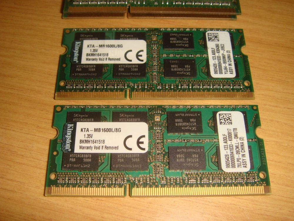 2 stück 8gb ddr3 PC3L 12800 (1600) RAM für Laptop. (Gebraucht) in St ...