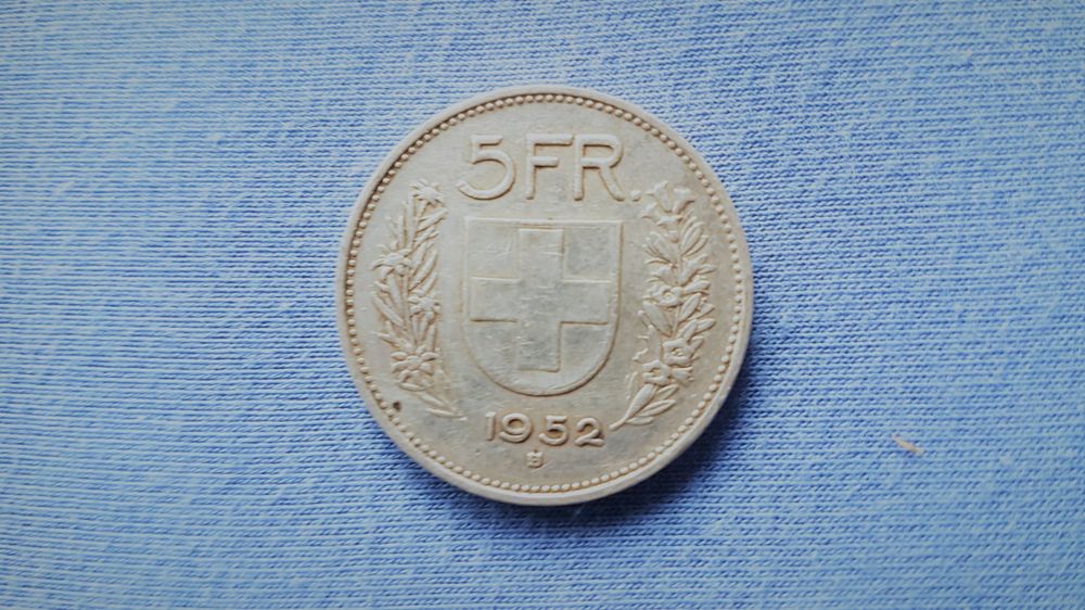 5 Franken 1952 - sehr gesuchte rare Münze ab nur 1 Franken ! (Gebraucht) in Camignolo für CHF 20 ...