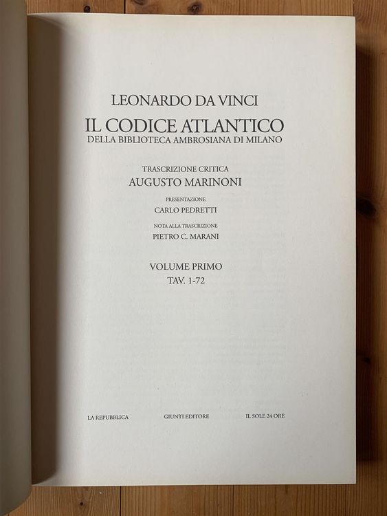 Il codice atlantico / Leonardo Da Vinci | Kaufen auf Ricardo
