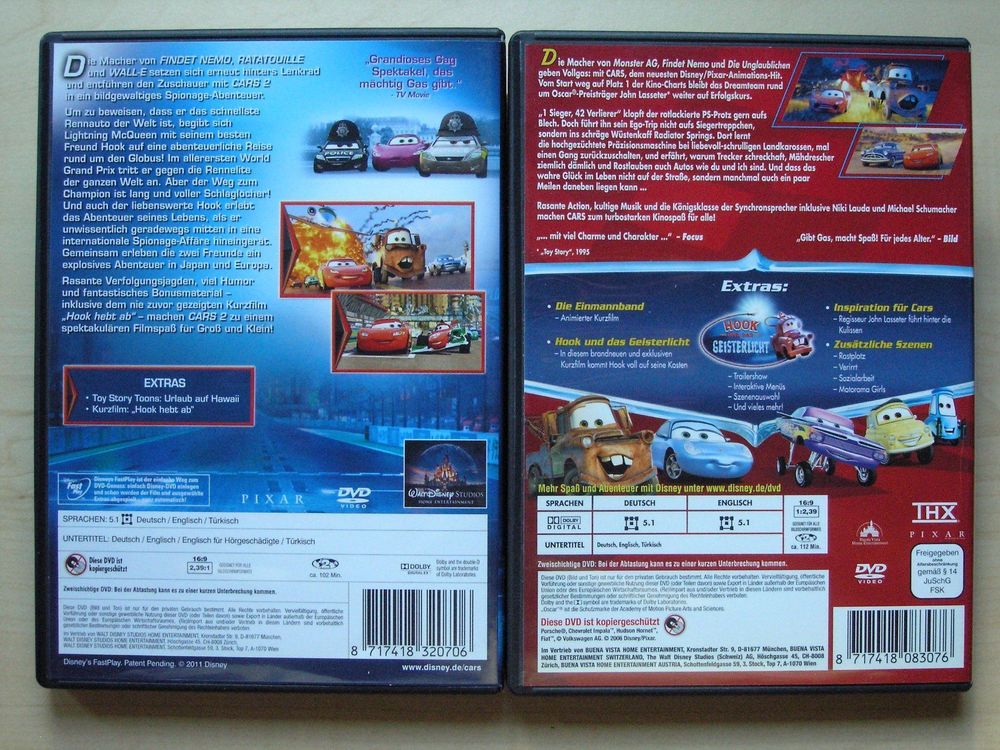 Cars 1 & 2 Disney Pixar 2-DVD-Set | Kaufen auf Ricardo