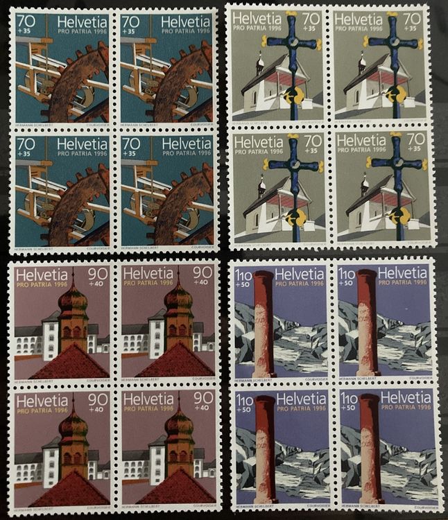 1996, PP Viererblöcke (**) Sammlung oder Frankatur !! (Neu (gemäss Beschreibung)) in Flawil für ...