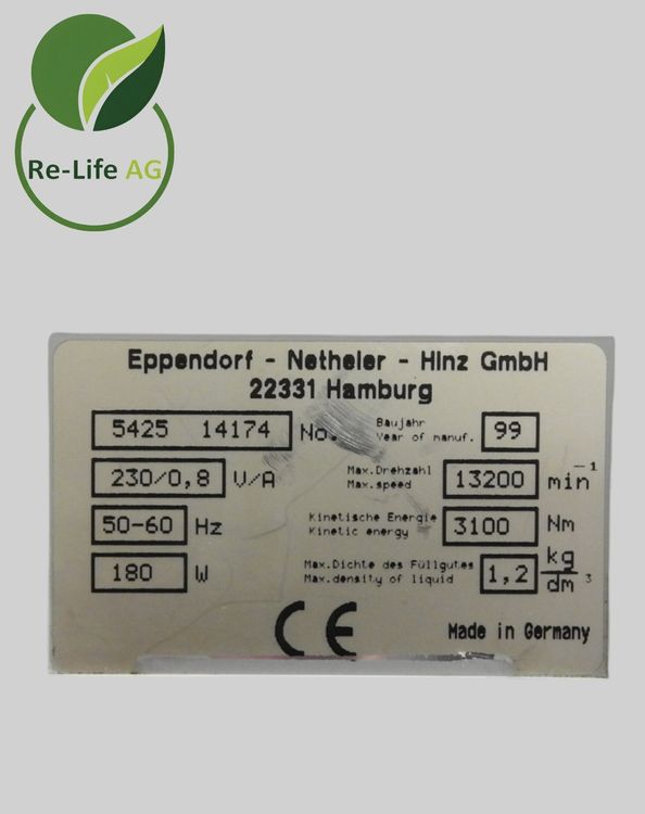 Eppendorf Zentrifuge 5415 D (Tischzentrifuge) (Gebraucht) in Reinach BL ...