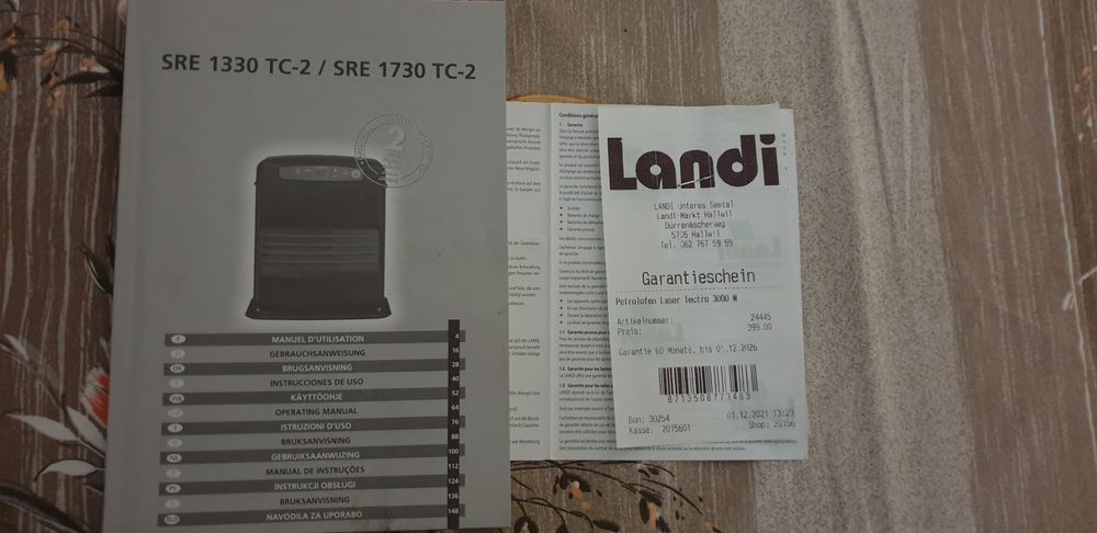 Petrolofen,Inverter Laser Tectro SRE 1330 TC-2 ,3000W (Gebraucht) in Seon für CHF 164 – mit ...