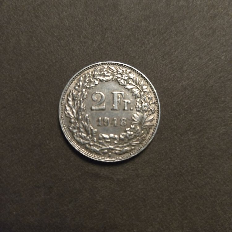 Silbermünze 2 Franken Helvetia 1948 Schweiz (Gebraucht) in Affoltern am Albis für CHF 8 – mit ...