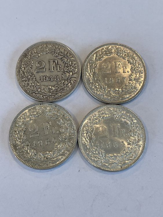4stk. 2.- silber div jahrg. (20) (Gebraucht) in Bonstetten für CHF 29 – mit Lieferung auf ...