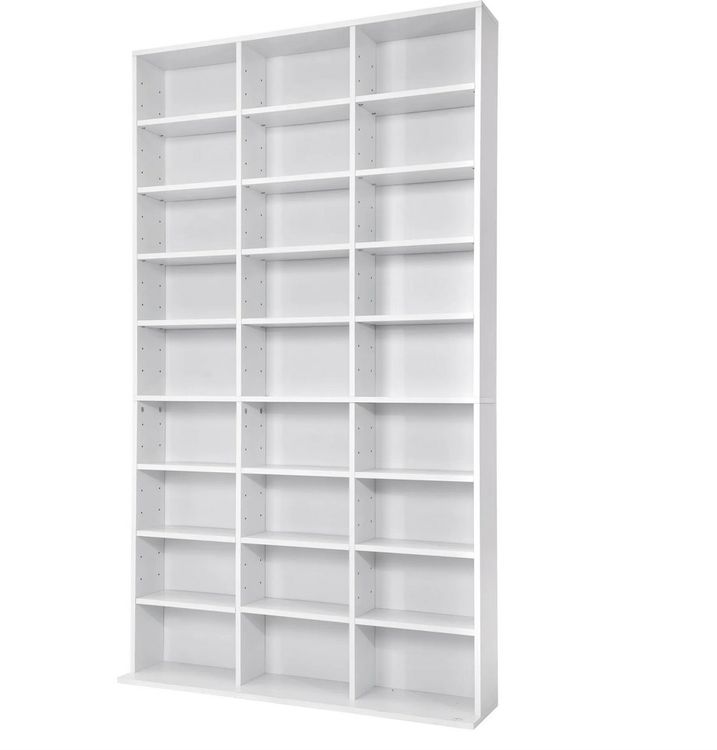 CD DVD Regal Christel weiss in Holzoptik, 27 Fächer, 180 x (Neu (gemäss ...