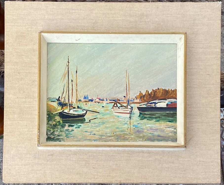 See mit Booten Gemälde (Gebraucht) in Root für CHF 15 – mit Lieferung auf Ricardo kaufen