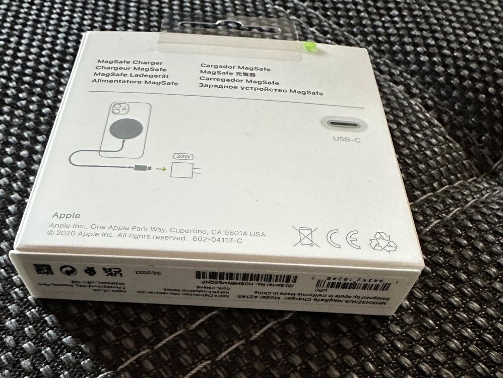 Apple MagSafe 15w USB C Qi Wireless Ladegerät ( 1m )Original (Neu und ...