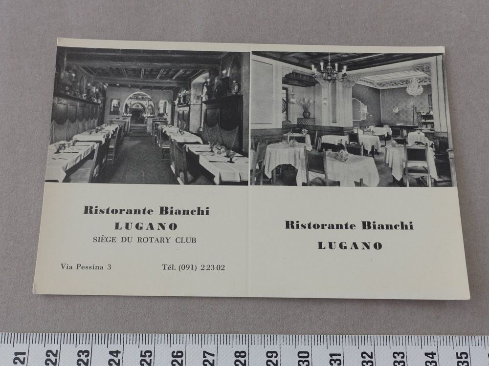 Lugano, Ristorante Bianchi, Werbe-Flyer, Faltblatt, Prospekt (Gebraucht) in Lenzburg für CHF 4 ...