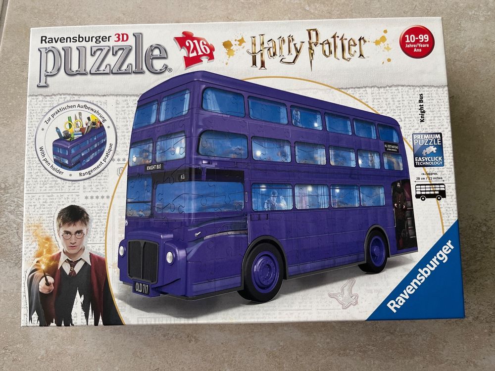 Harry Potter Ravensburger 3D Knight Bus Puzzle 216Teile (Gebraucht) in ...