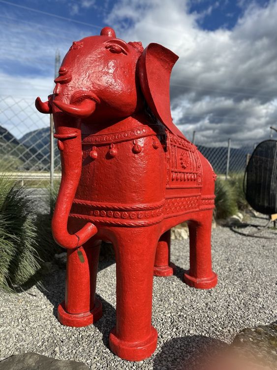 Eléphant rouge XXL 🐘 220cm * 240cm - Roter Elefant XXL 🐘 (Neu (gemäss ...