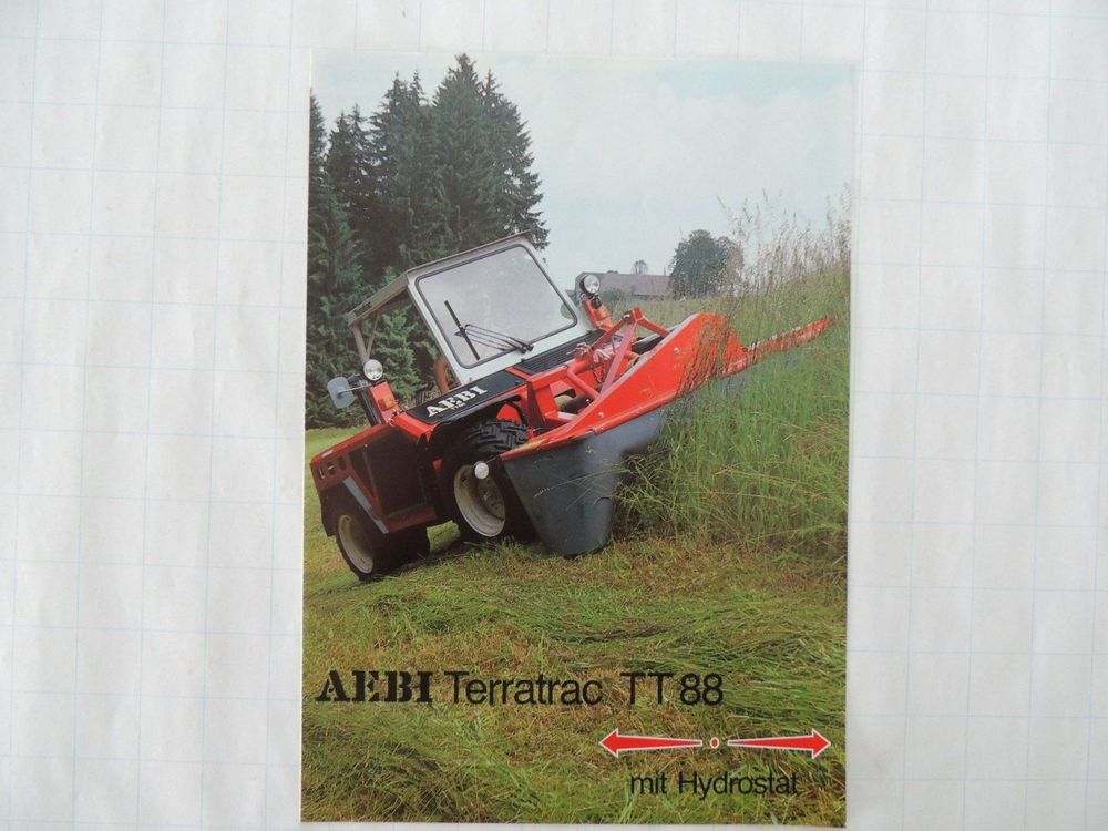 Aebi Terratrac TT88 Prospekt 1986, sehr schön ! | Kaufen auf Ricardo