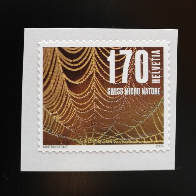 Schweiz Sondermarke Naturmuster - Spinnennetz, 2024 ** (Neu (gemäss Beschreibung)) in Gümligen ...