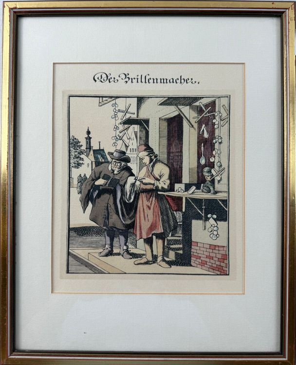 Alte Grafik "Der Brillenmacher" gerahmt, Rarität, Top! (Gebraucht) in Neuhausen am Rheinfall für ...