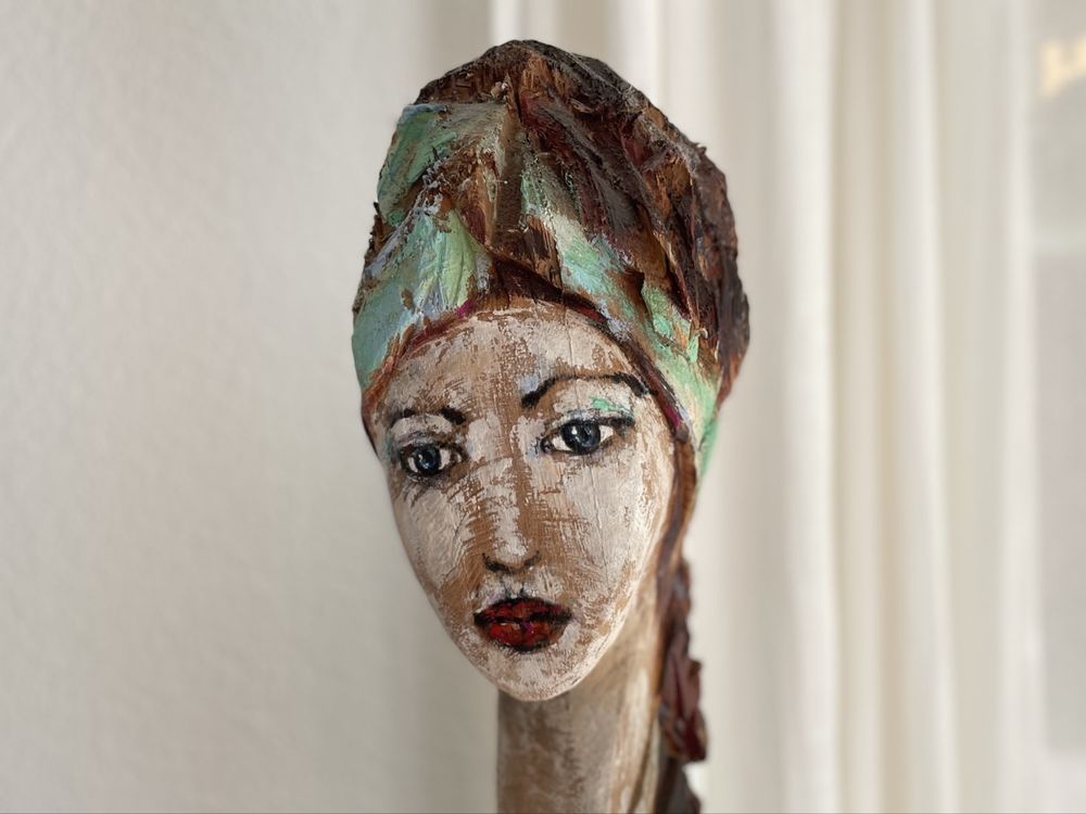 Dorothée Rothbrust - SCULTURA STATUA PREZIOSA IN LEGNO (Neu (gemäss ...