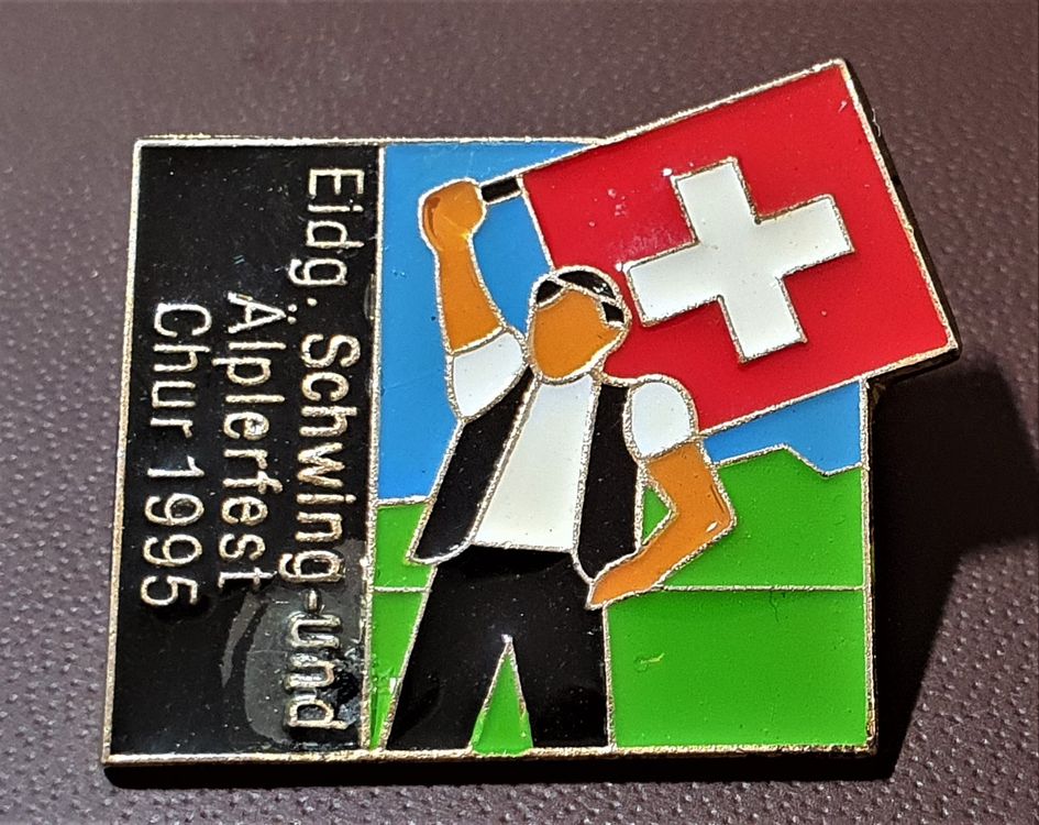 Q142 - Pin Eidgenössisches Schwinger & Älpler Fest Chur 1995 | Kaufen auf Ricardo