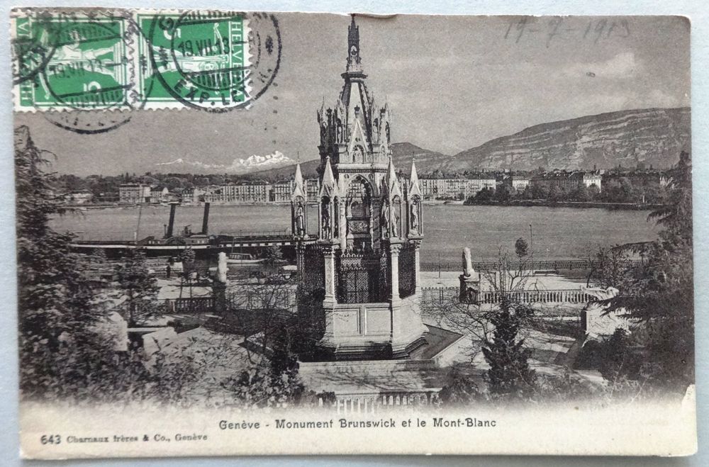 Genève - Monument Brunswick et le Mont-Blanc (Gebraucht) in Fétigny für CHF 1 – mit Lieferung ...