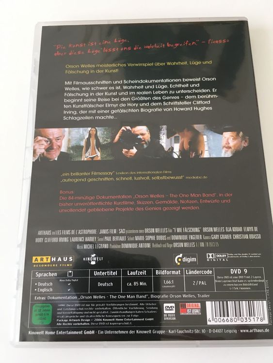 F wie Fälschung (DVD) Orson Welles, Oja Kodar | Kaufen auf Ricardo
