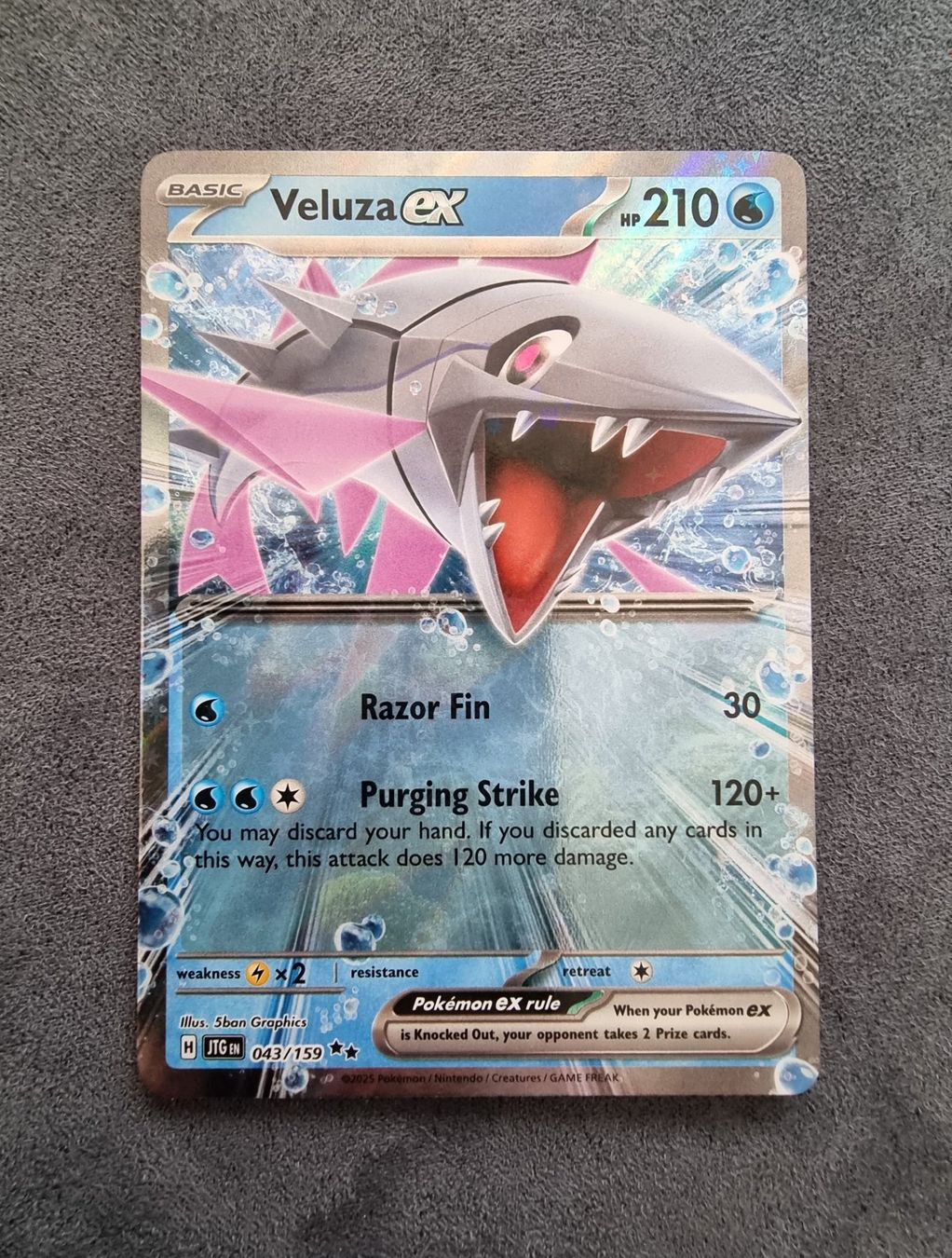 Pokémon Journey Together Veluza ex 043/159 🇱🇷 rare (Neuf (Voir ...