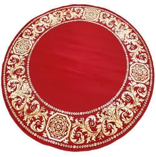 Teppich 152cm Ø rund Rot Barock - 100% Viskose Teppiche (Neu und ...