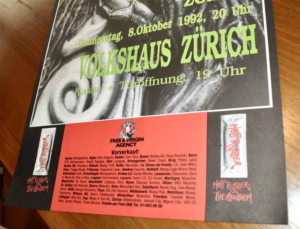 DANZIG Giger WHITE ZOMBIES Konzertplakat 1992 ZÜRICH | Kaufen auf Ricardo