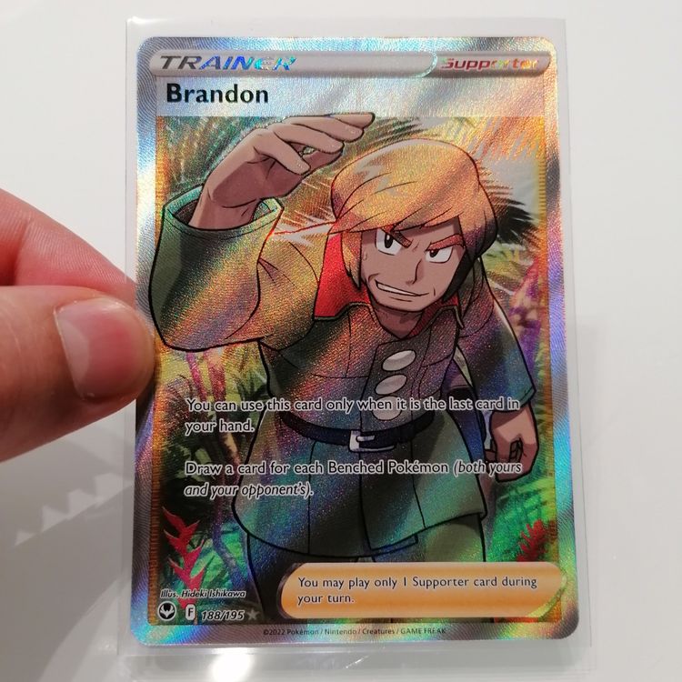 BRANDON FULL ART 188/195 SILVER TEMPEST POKEMON KARTE MINT (Gebraucht ...