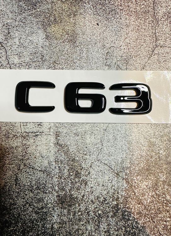 Mercedes AMG C63 Emblem Schriftzug Logo aus ABS NEU schwarz (Neu und ...
