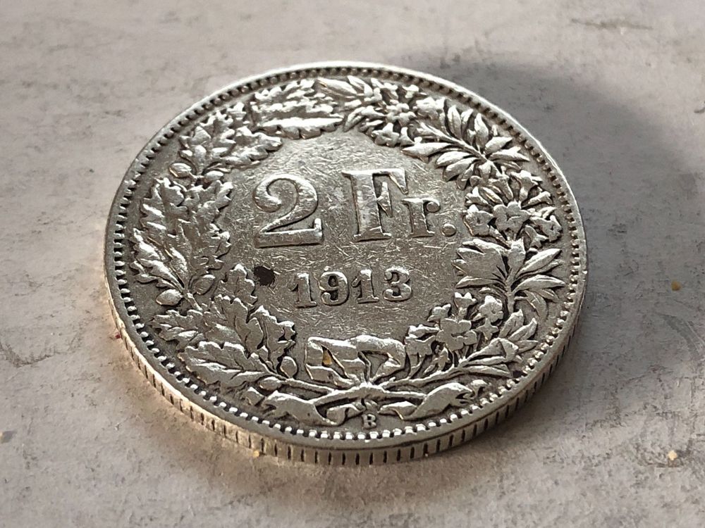 Schweiz 2 Franken 1913 Silber Rar (Gebraucht) in Flumenthal für CHF 15 – mit Lieferung auf ...