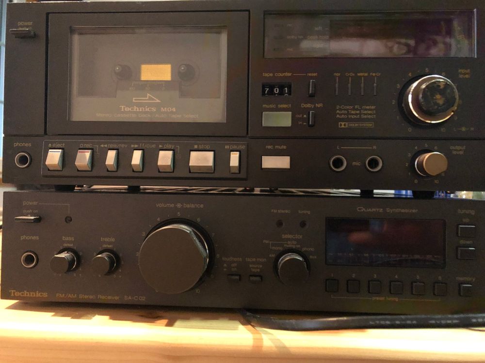 Vintage 1980er Technics Deck Kassette RS-M04 Receiver SA-C02 (Gebraucht ...