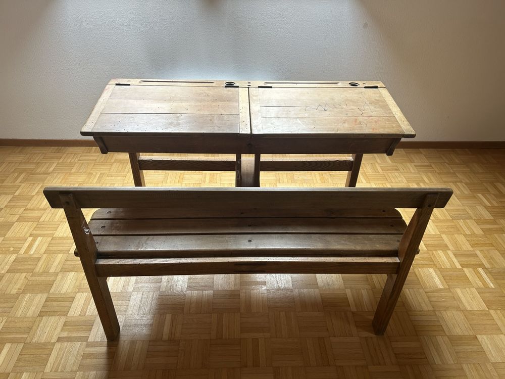 Pupitre Colier Ancien 2 Places