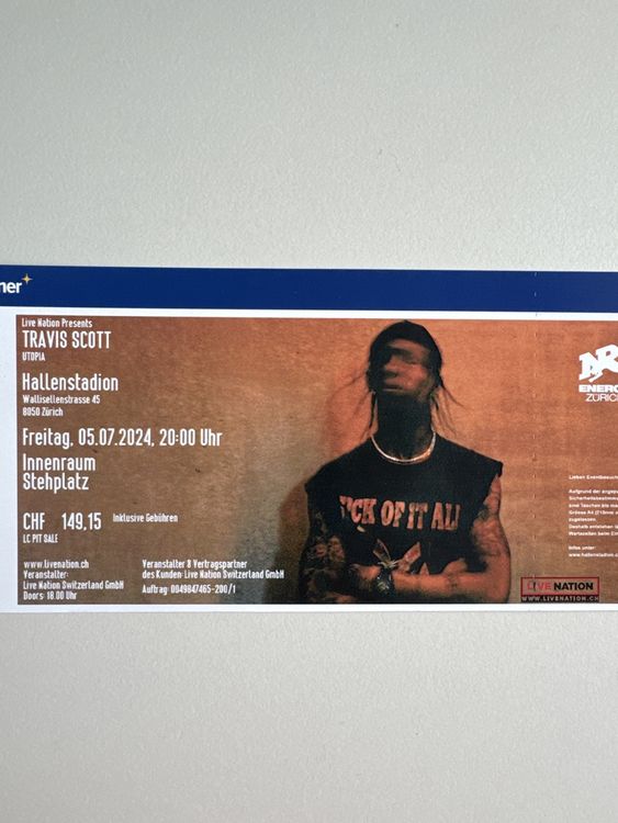 Travis Scott Utopia, Hallenstadion, 05.07.2024 | Kaufen auf Ricardo