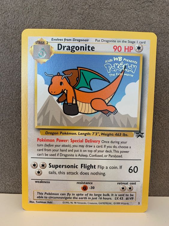 5 Promo WB STAMP Dragonite ENG Pokemon Wizards Black Star (Gebraucht ...