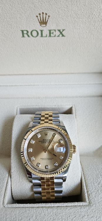 Rolex Datejust 36, Champagne, Diamanti | Kaufen auf Ricardo