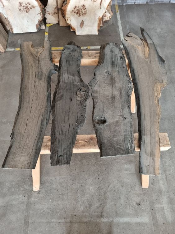 Mooreiche Bretter Unikat Edelholz Deko Tisch 4 Stk 25 mm Set (Gebraucht ...