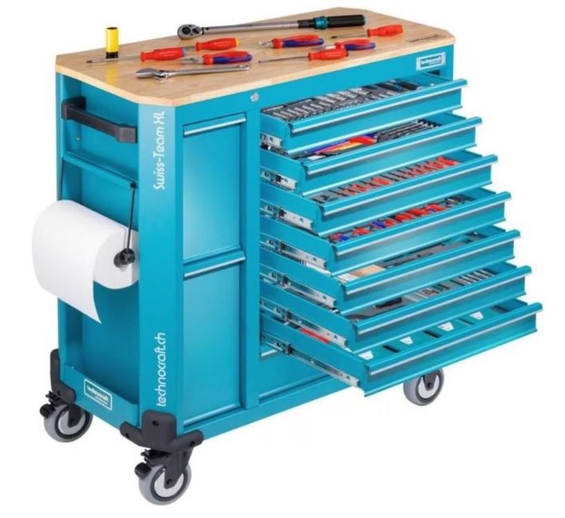 technocraft Werkstattwagen SWISS TEAM XL MECHANIC PRO 776tlg (Neu und ...