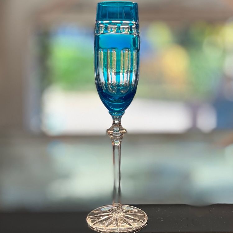 Sektglas Kristall 190ml, türkis Satz. 1Stk. (Neu und originalverpackt) in Bergdietikon für CHF ...