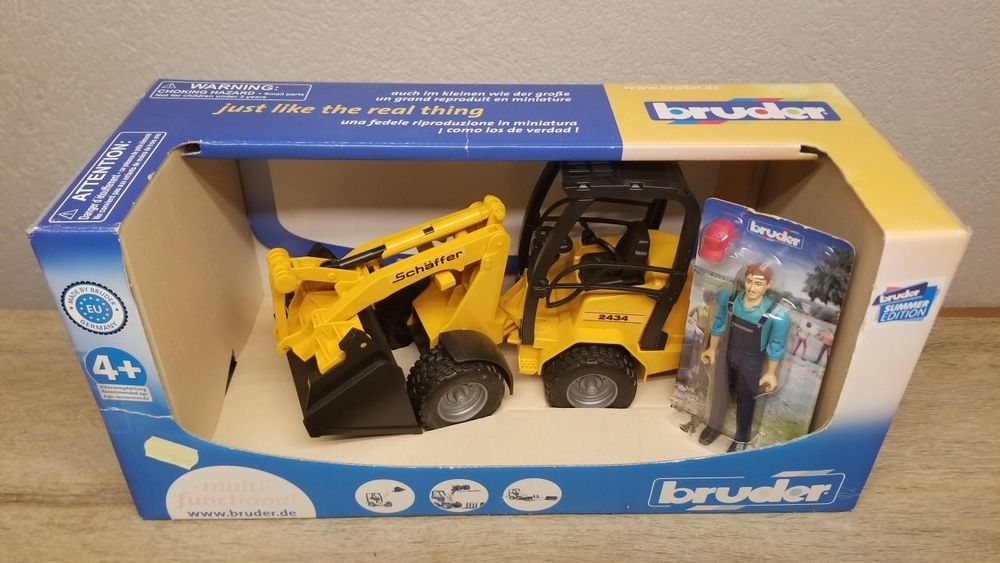 Bruder 09038 Schäffer Lader 2434 mit Figur (Neu und originalverpackt ...