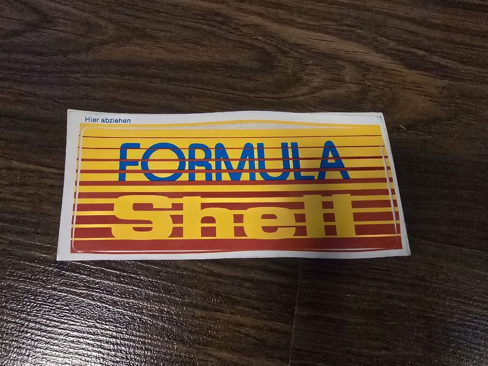 Vintage Formula Shell Sticker 1970s/80s NOS (Neu (gemäss Beschreibung ...