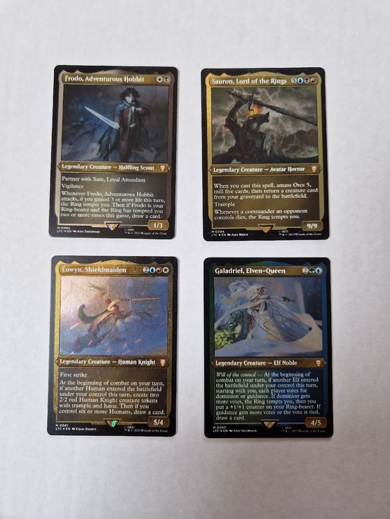 Mtg Lord of the Rings 4/4 Commander Displays Etched foils (Neu (gemäss ...
