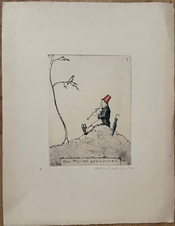 Sehr Interessante Radierung (Mann mit Rotem Hut ) Unl Sig (Gebraucht) in Root für CHF 20 – mit ...