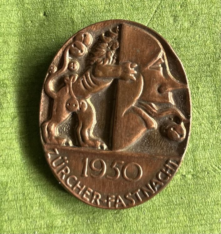 Zürich 1950 Kupfer Fasnachtsplakette (Gebraucht) in Itingen für CHF 13 – mit Lieferung auf ...