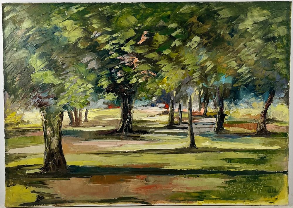 Wald Szene Gemälde, Signiert: F. Pericoli | Kaufen auf Ricardo