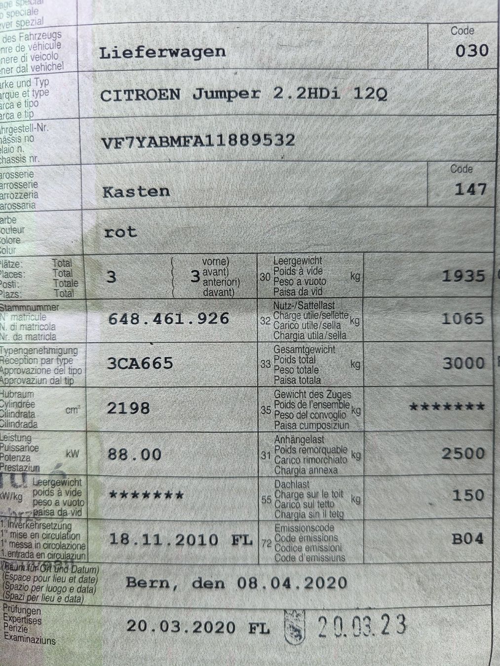 Citroen Jumper 22 Hdi Wartungsplan