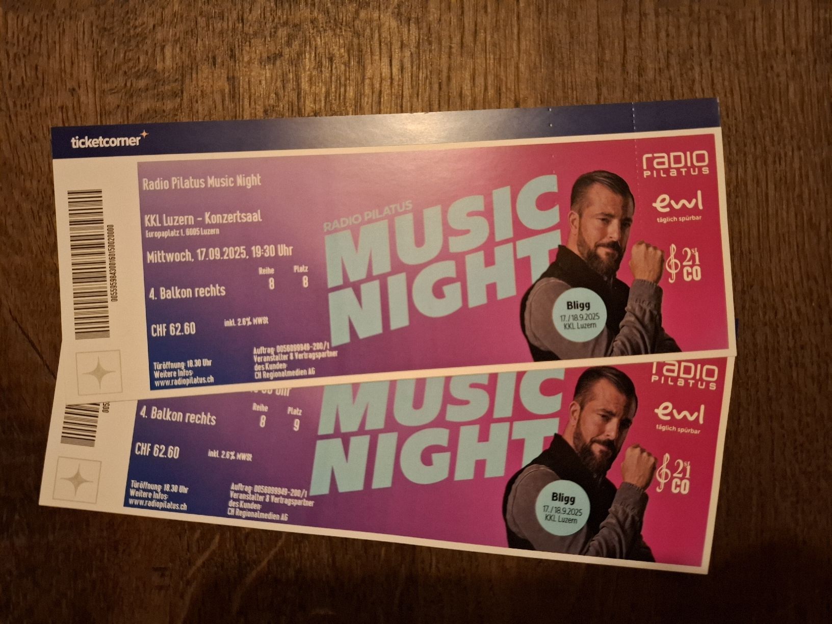 Ticket Radio Pilatus Music Night (Neu und originalverpackt) in Menznau ...