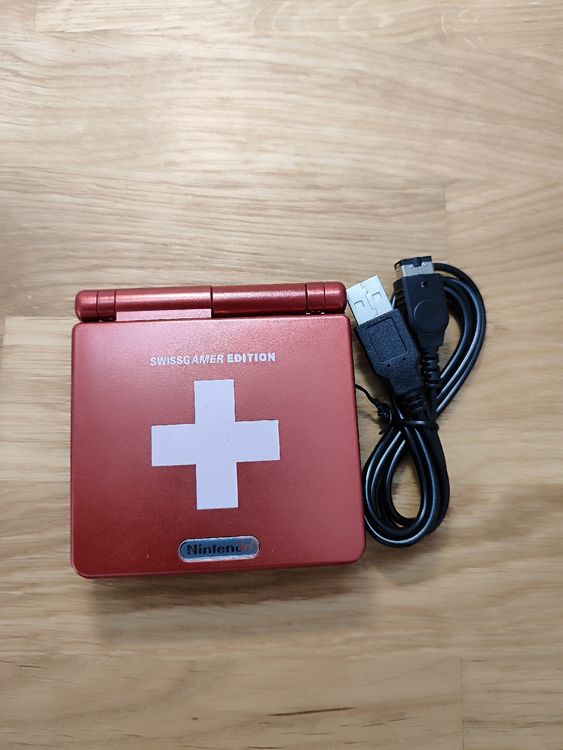 Game Boy Advance SP Swiss Edition Suisse (Swissgamer) +Câble | Kaufen ...