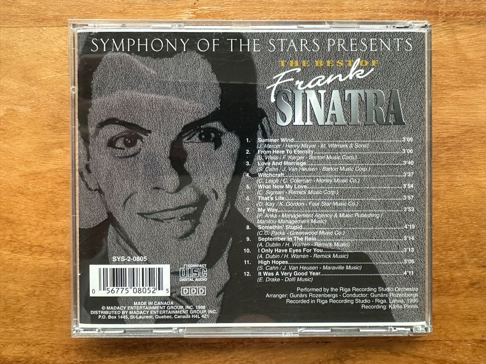 Frank Sinatra - The Best Of, performed by the RRSO (Gebraucht) in ...